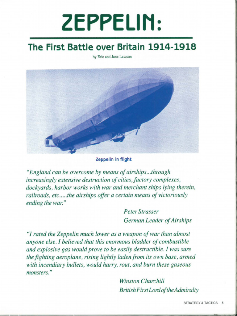 Zeppelin - The First Battle Over Britain | PDF