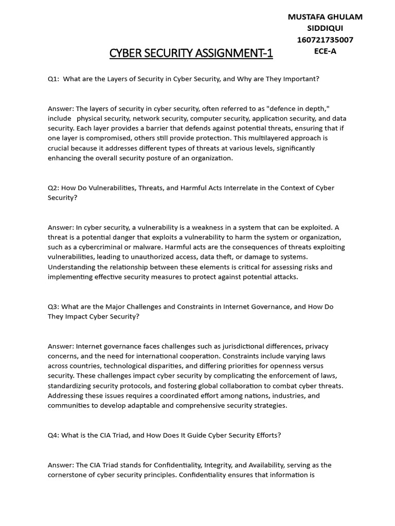 Cyber Security Pdf Security Computer Security