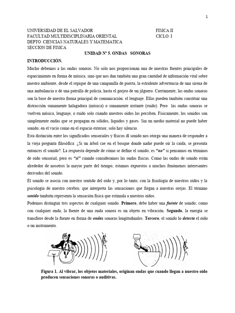 Unidad #5. Sonido | PDF | Sonido | Decibel