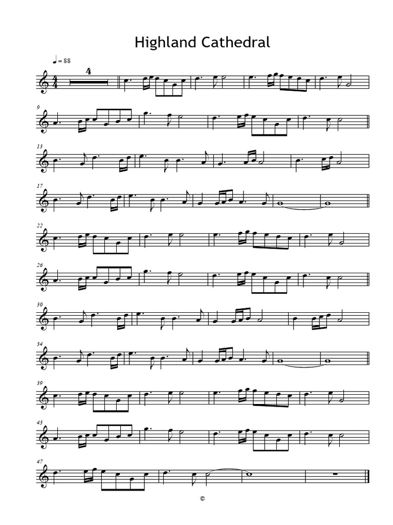Highland Cathedral Sheet Music | PDF
