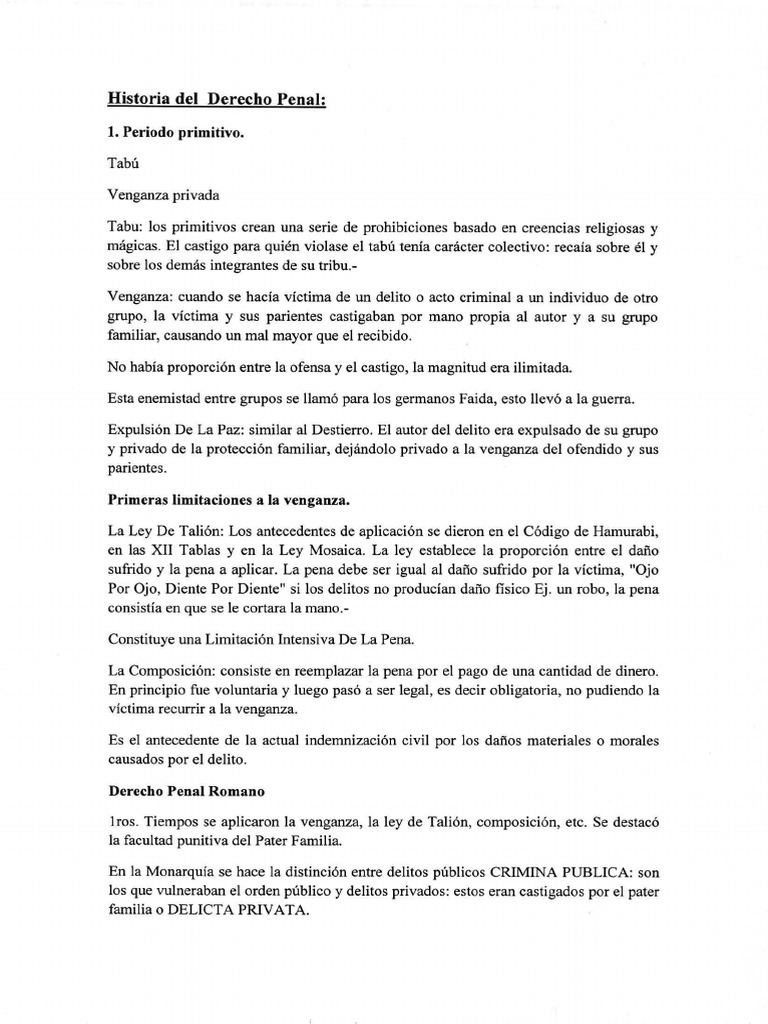001 Historia Del Derecho Penal Pdf Pdf Derecho Penal Castigos