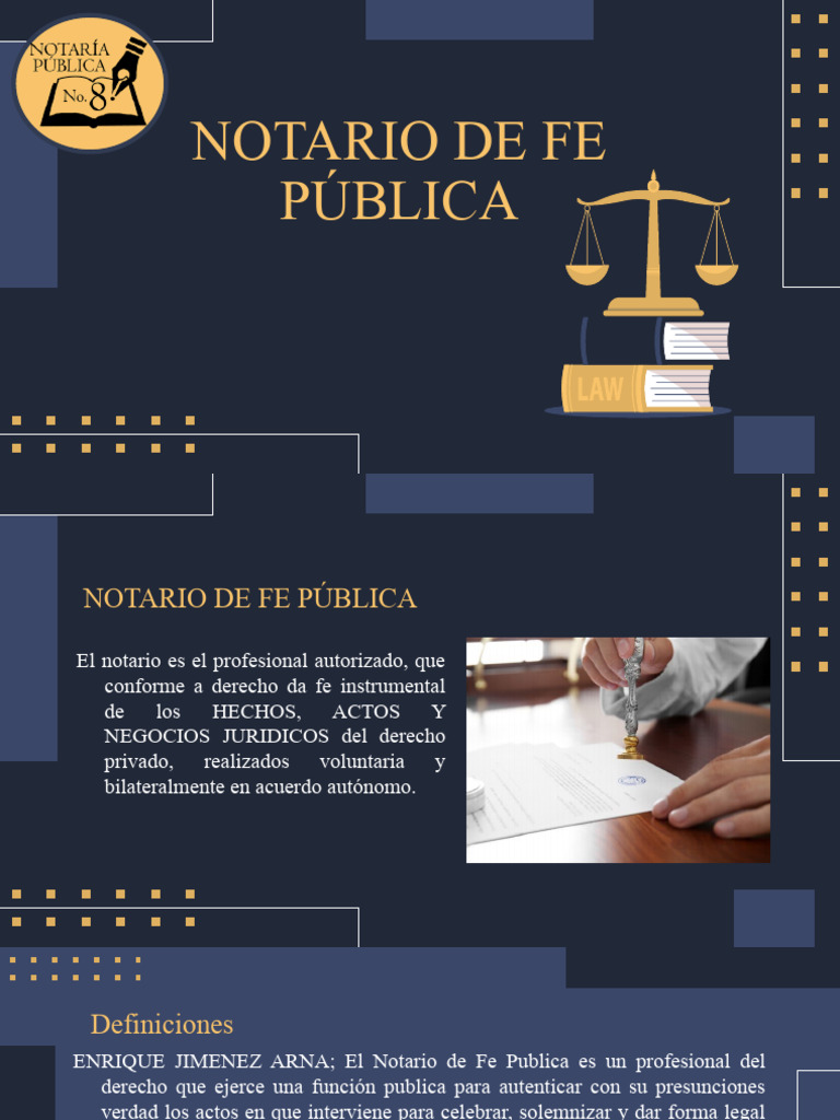Tema 4 El Notario de Fe Publica y Clases de Fe Publica | PDF | Ley ...