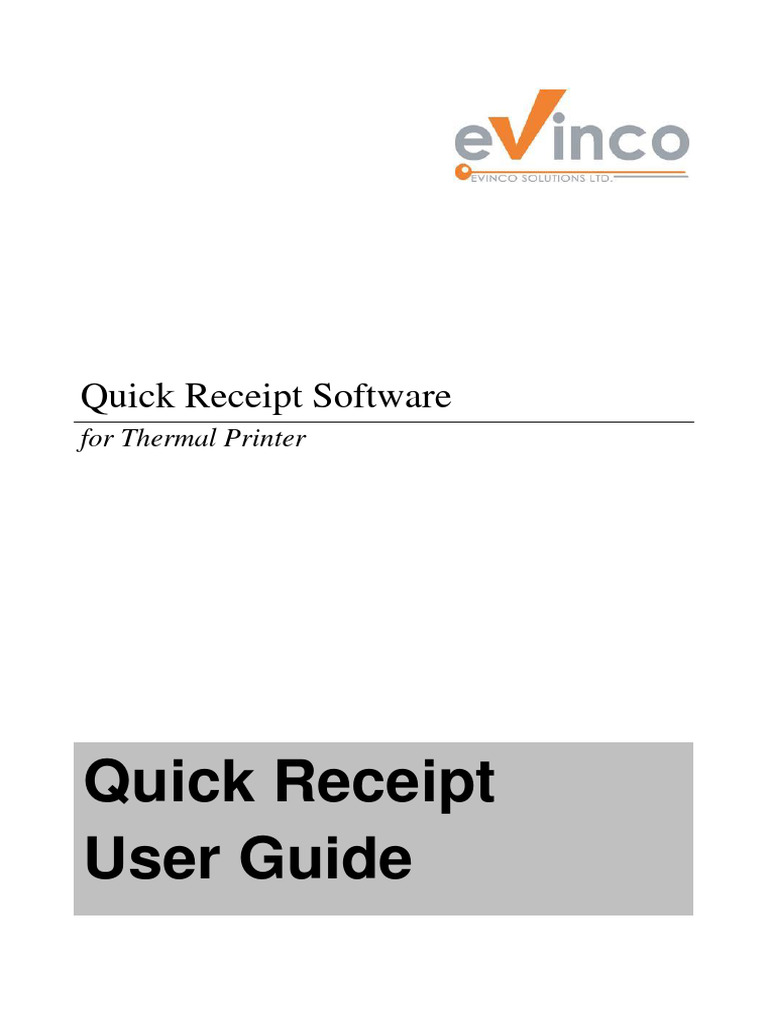 Quick Receipt User Guide | PDF | Backup | Microsoft Excel