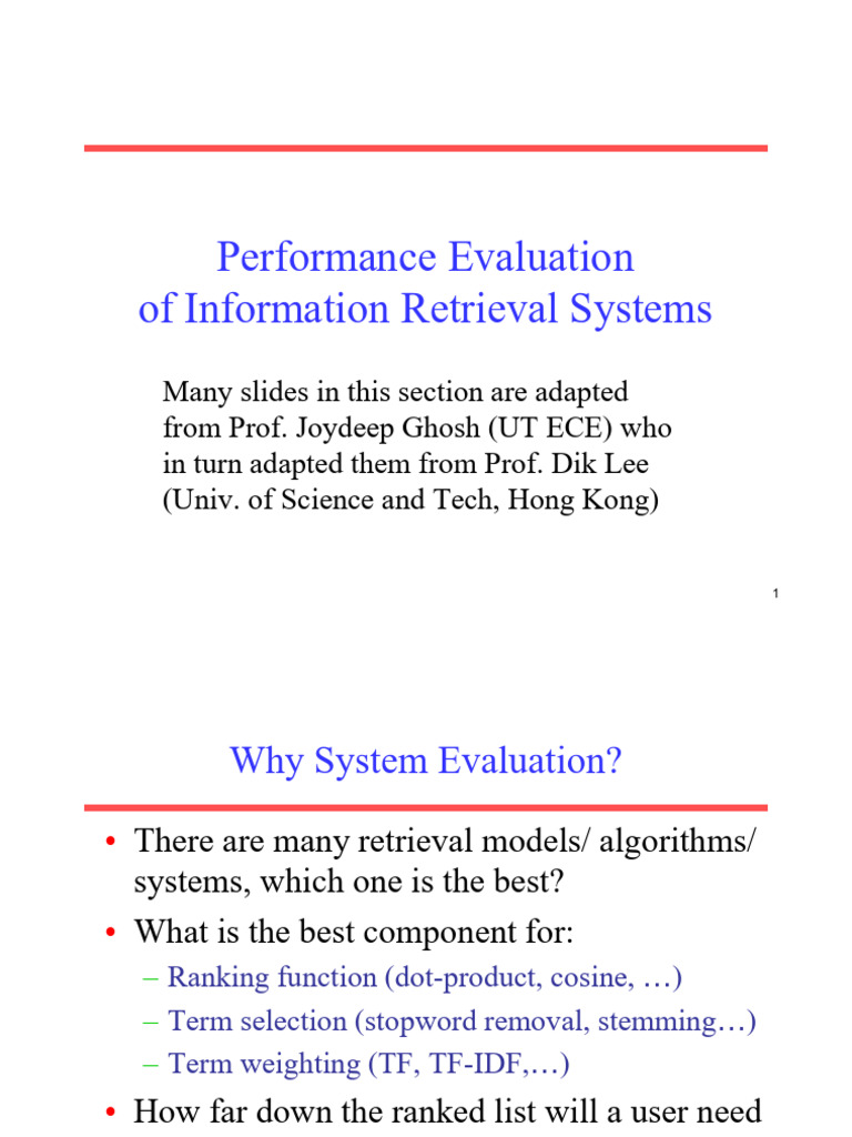 Evaluation Download Free Pdf Information Retrieval Information