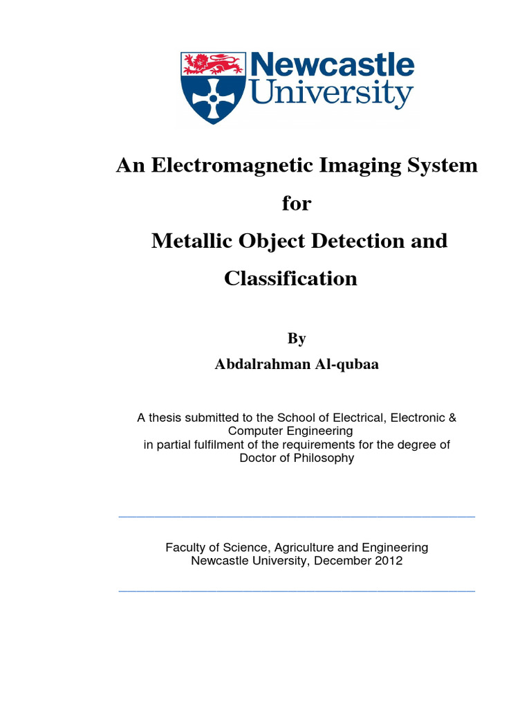 An Electromagnetic Imaging System for Metallic Object Detection And Classification (estudo ...