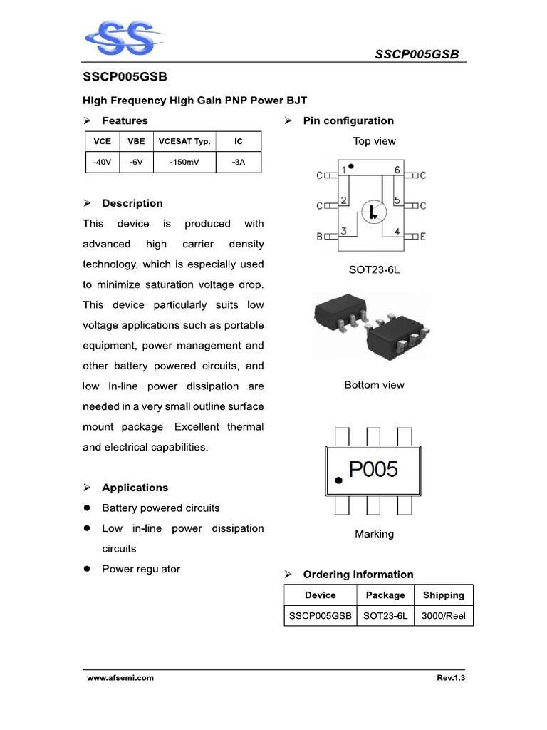 Transistor P005 | PDF