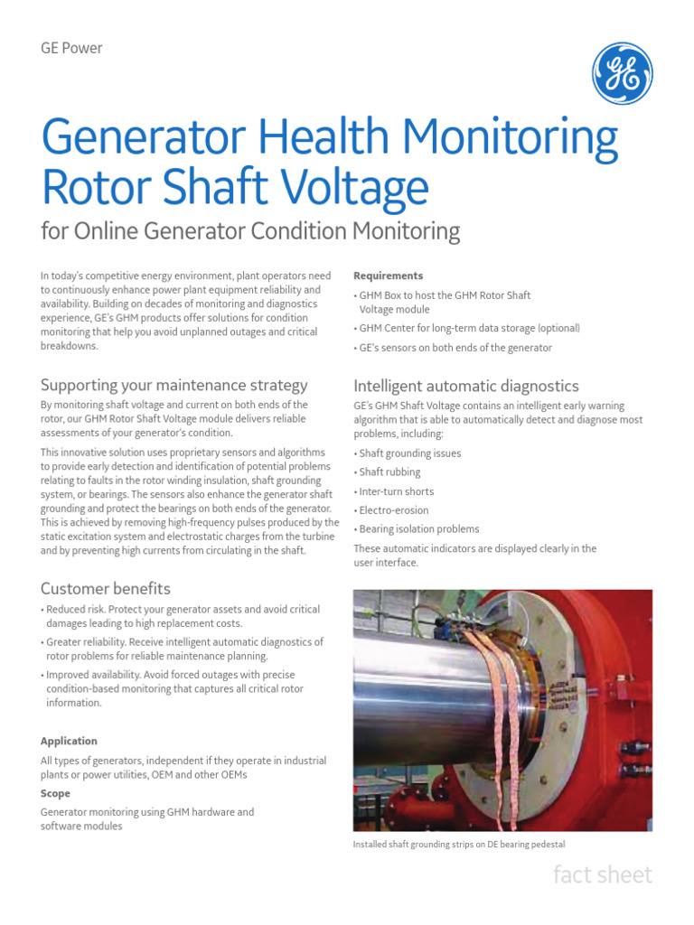 GEA33590-GHM Rotor Shaft Voltage R5 | PDF | Electric Generator ...