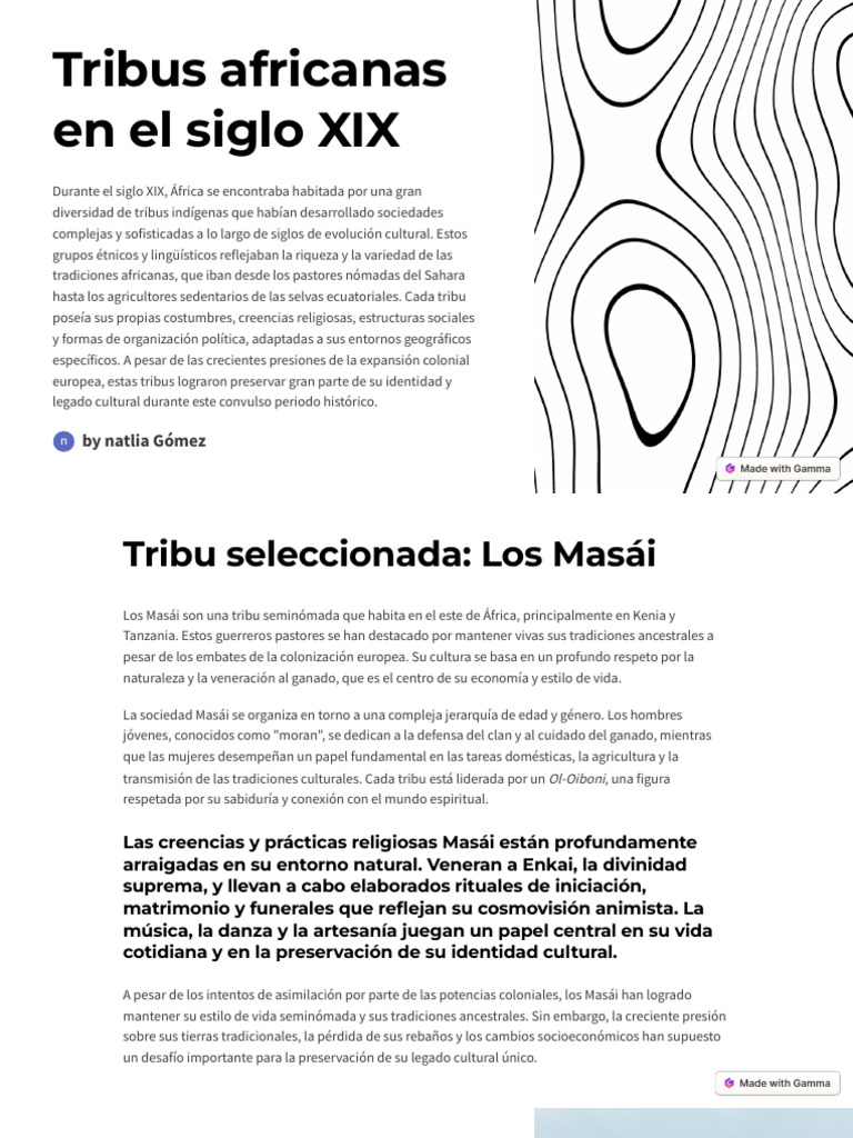 Tribus Africanas en El Siglo XIX | Descargar gratis PDF | Rituales | Sociedad