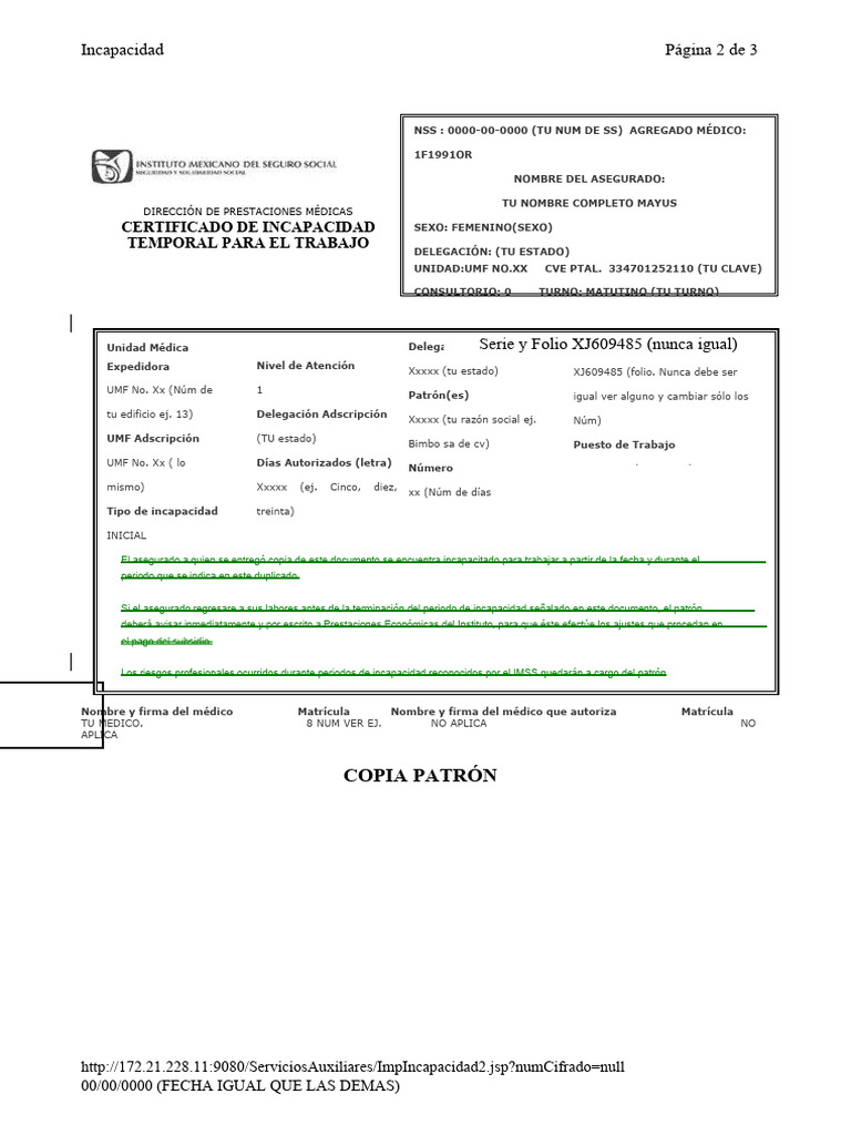 Formato Edit Incapacidad by ChrisNoid 1 | PDF