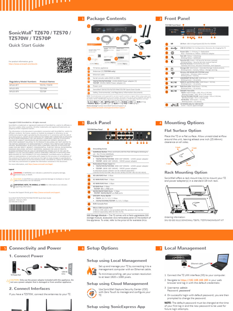 TZ670 570 570W 570P QuickStartGuide | PDF | Mobile App | Login
