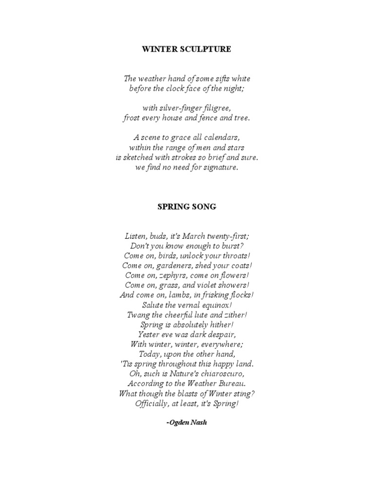 My Favourite Poems | Download Free PDF | Nature