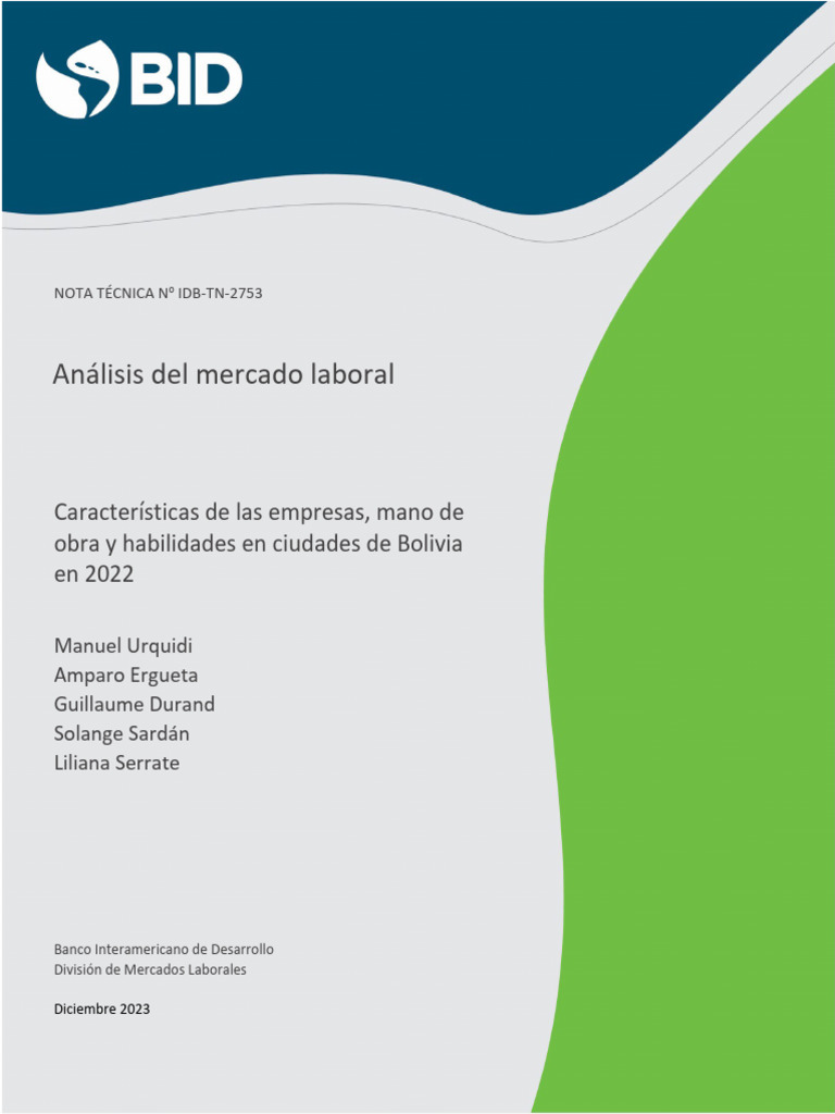 Analisis Del Mercado Laboral Caracteristicas de Las Empresas Mano de Obra y Habilidades en ...