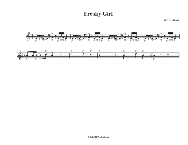 Freaky Girl - Alto Sax. | PDF
