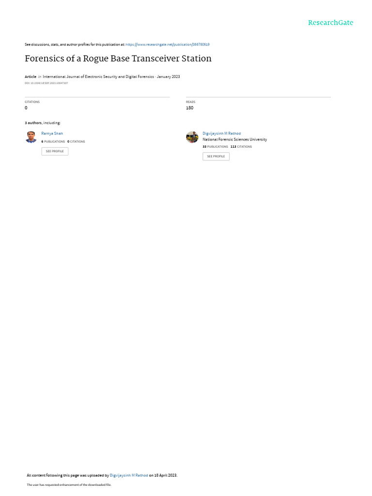 Forensics of A Rogue Base Transceiver Station | PDF | Voice Over Ip ...