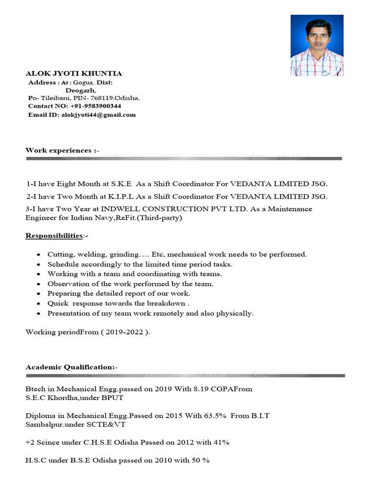 Alok CV | PDF