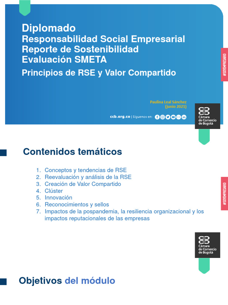 Diplomado RSE Modulo 1 - Principios de RSE y Valor Compartido V4 | PDF | Responsabilidad social ...