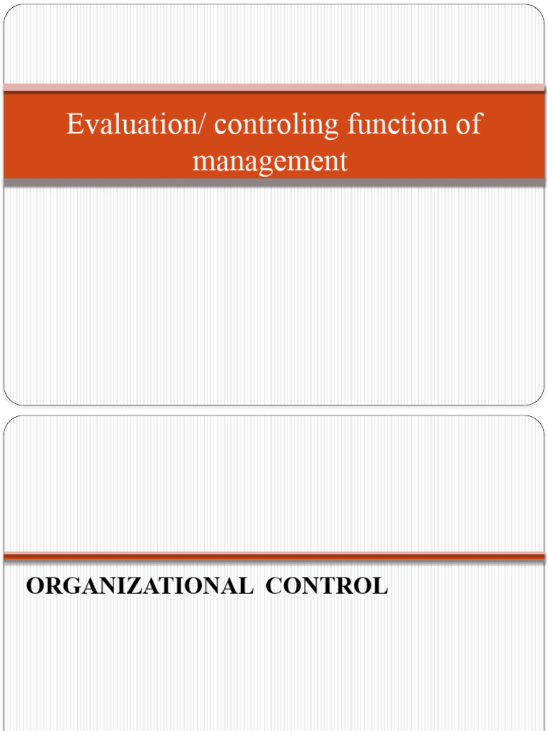 Evaluation and Controlling Function | PDF | Evaluation | Cognition