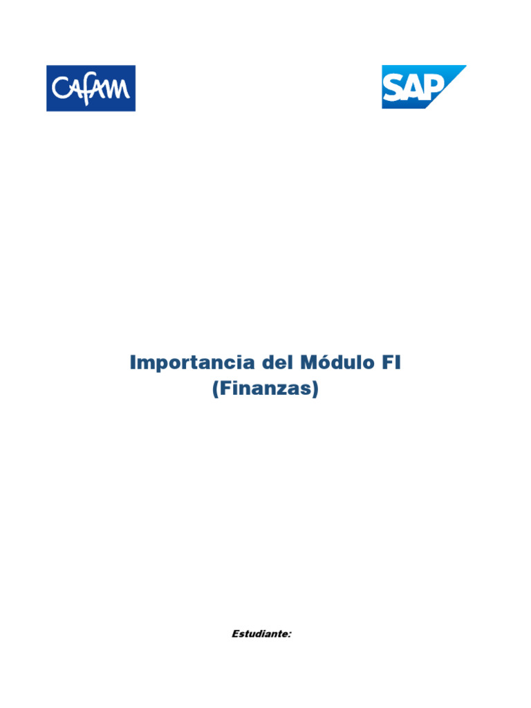 Importancia Del Módulo FI | PDF | Business | Contabilidad