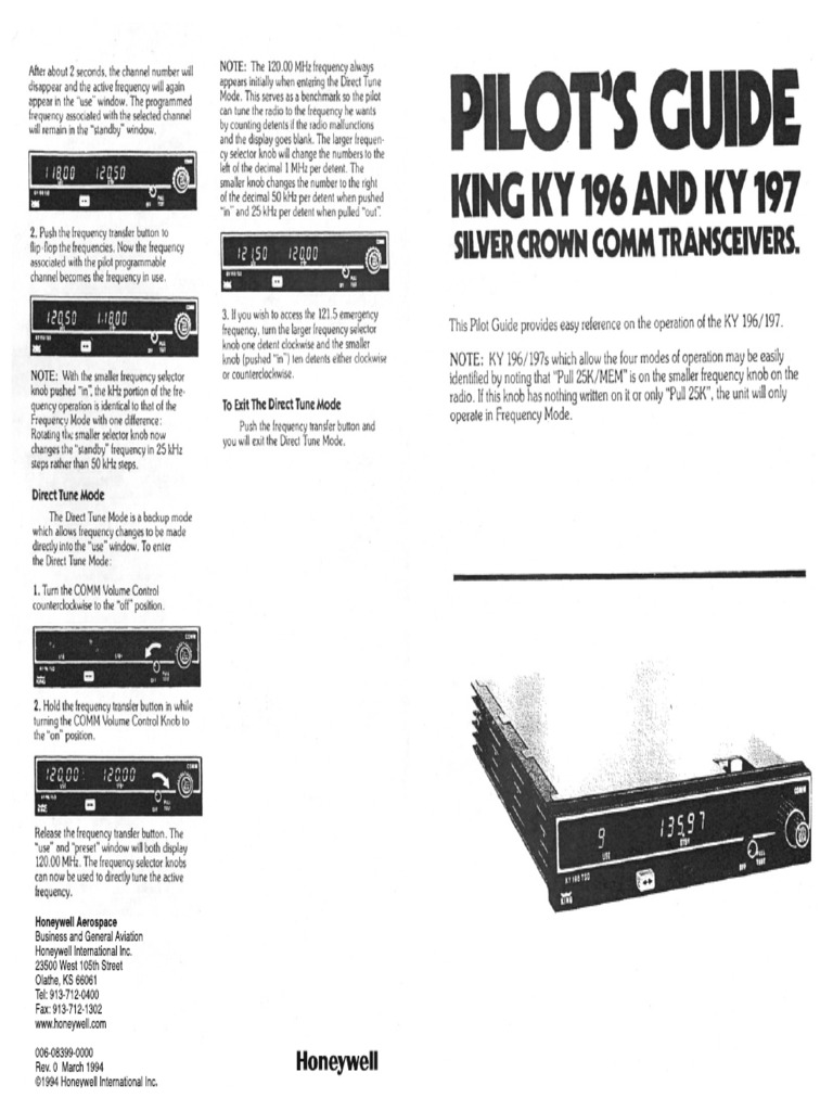 Radio KY 197 197 Pilots Guide | PDF
