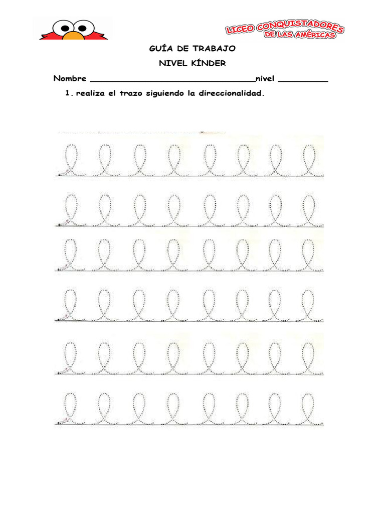 guia_de_trabajo_trazo_de_la_vocal_e | PDF