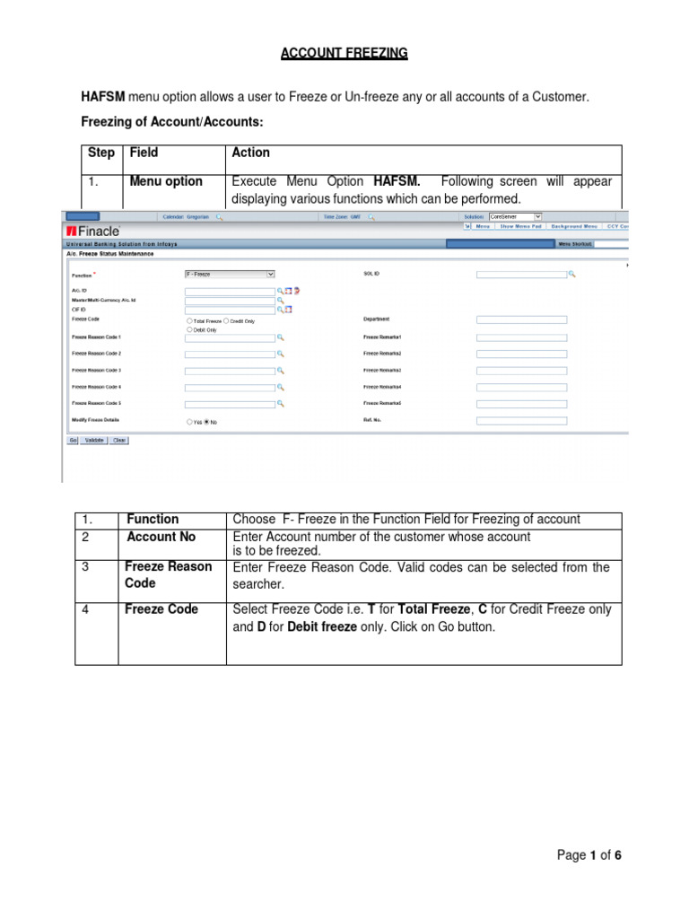Chapter 7 - Account Freezing | PDF | Menu (Computing) | Software