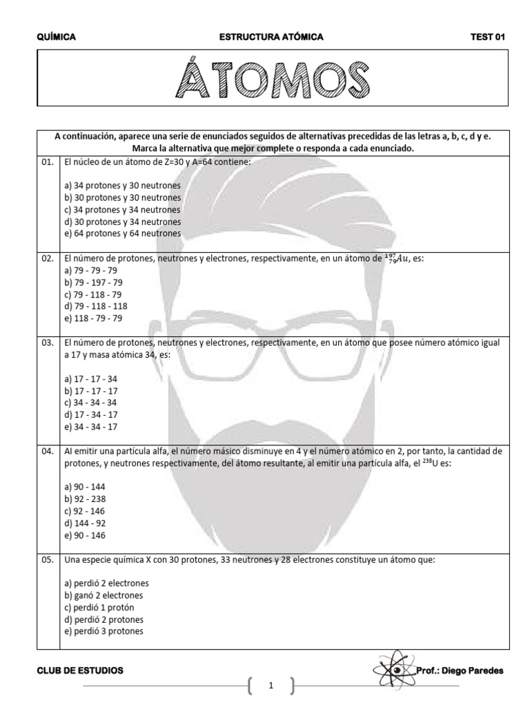 Atomos 2 | PDF | Protón | Neutrón