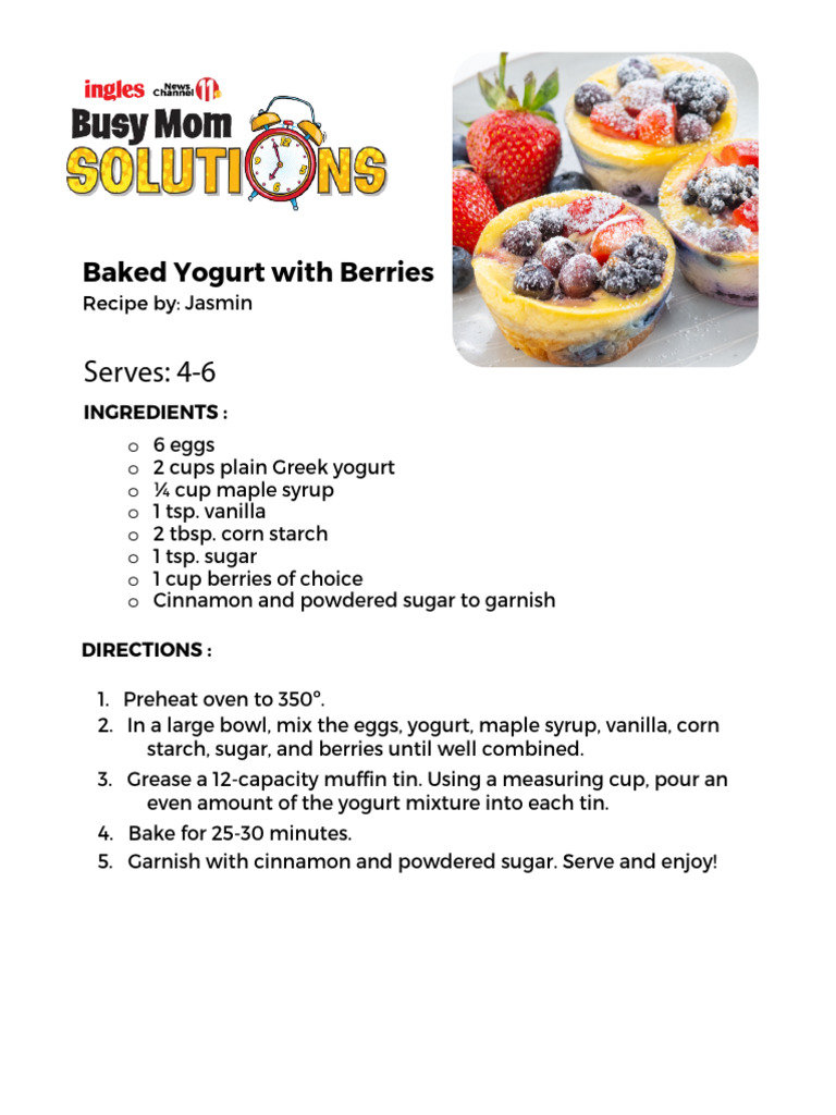 Busy Mom Solutions - Yogurt Cups | PDF | Cooking, Food & Wine