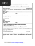 J50 Warrant of Arrest Application Form | PDF | Arrest | Arrest Warrant