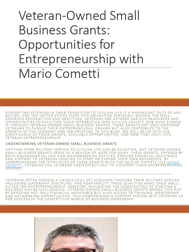 Mario David Cometti | PDF | Entrepreneurship | Small Business
