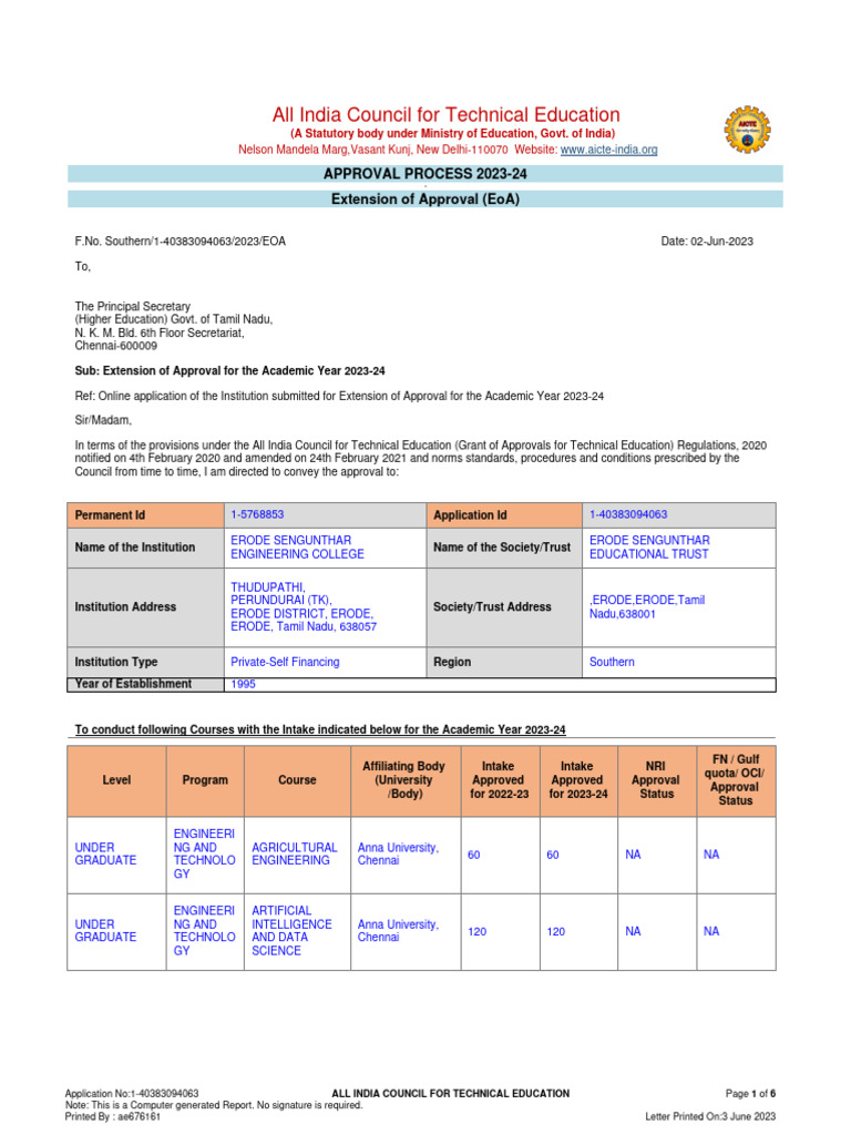 AICTE Approval | Download Free PDF | Engineer