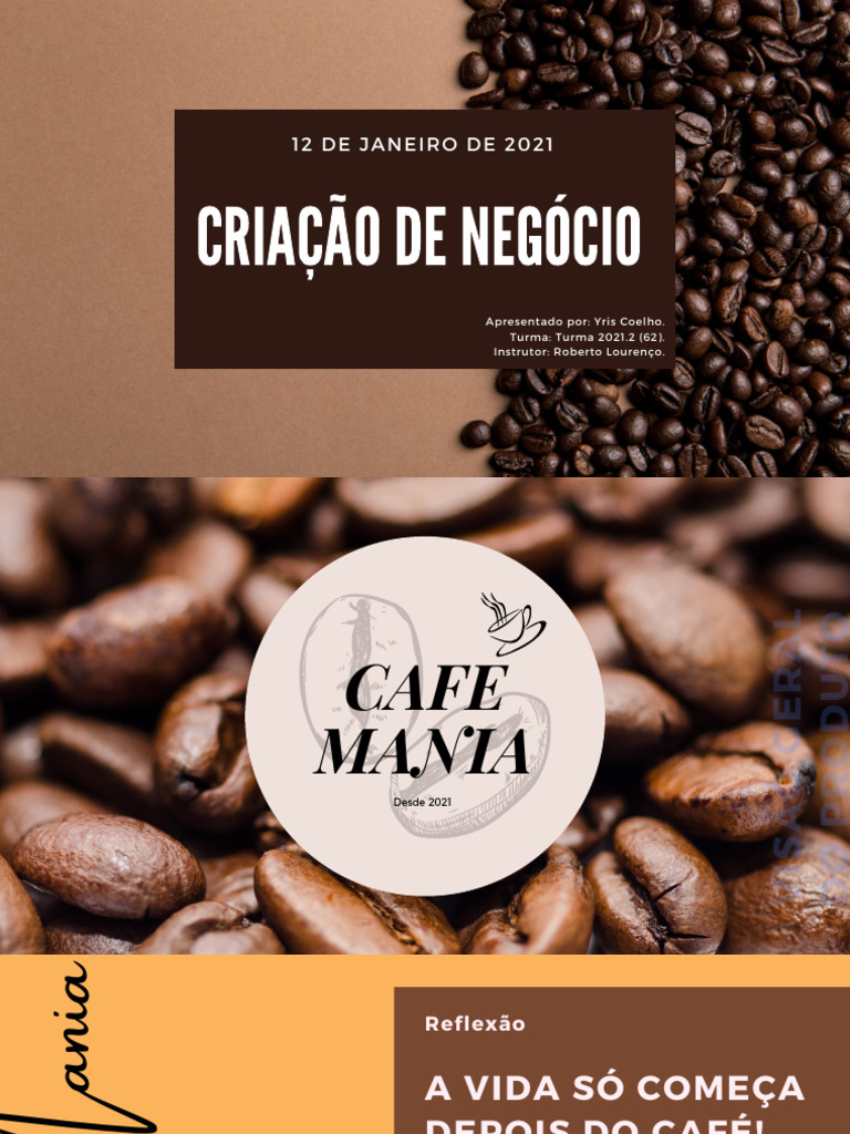 Café Mania: Conectando Pessoas e Sabores | PDF | Café | Cafeteria
