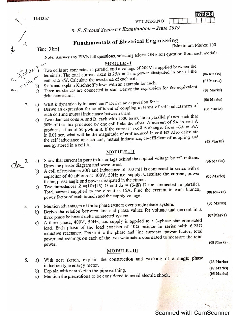 1sem Previous Year QP | PDF