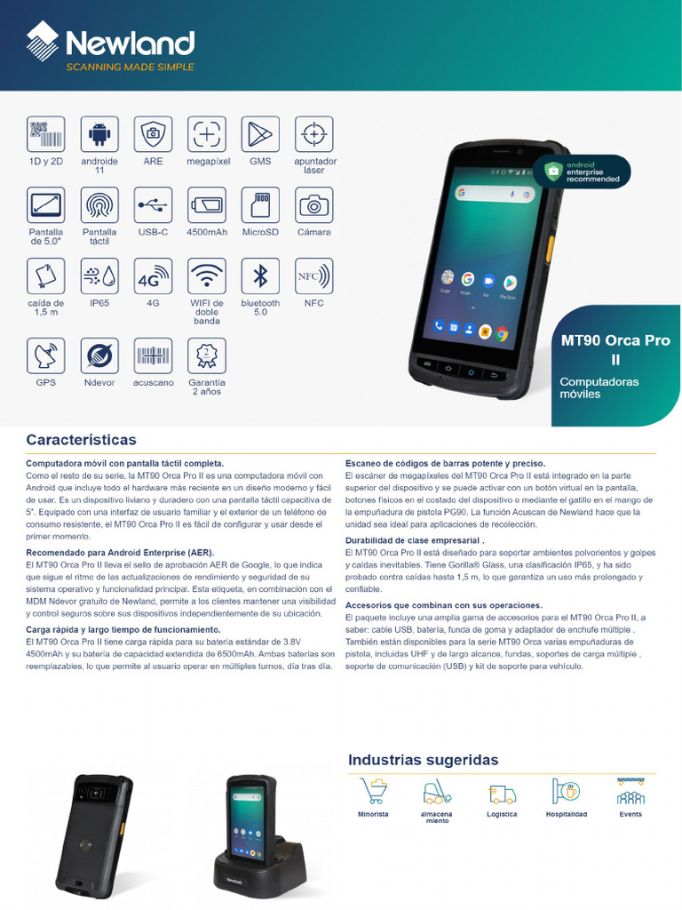 Ficha Térnica MT90 Orca Pro II | PDF