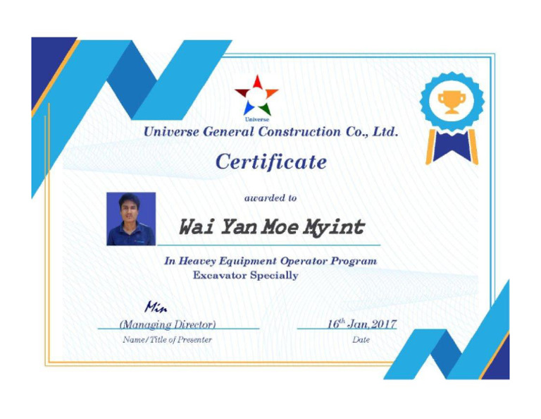 Operator Certificate | PDF