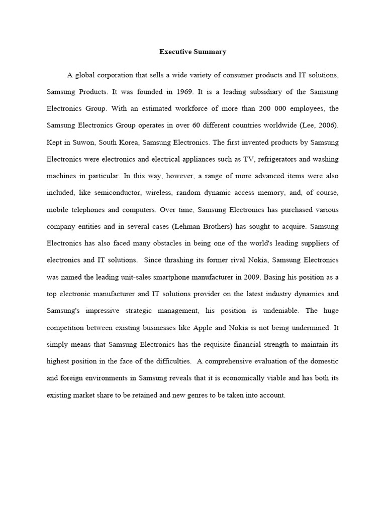 Samsung Electronics: Global Market Leader | PDF | Technology & Engineering