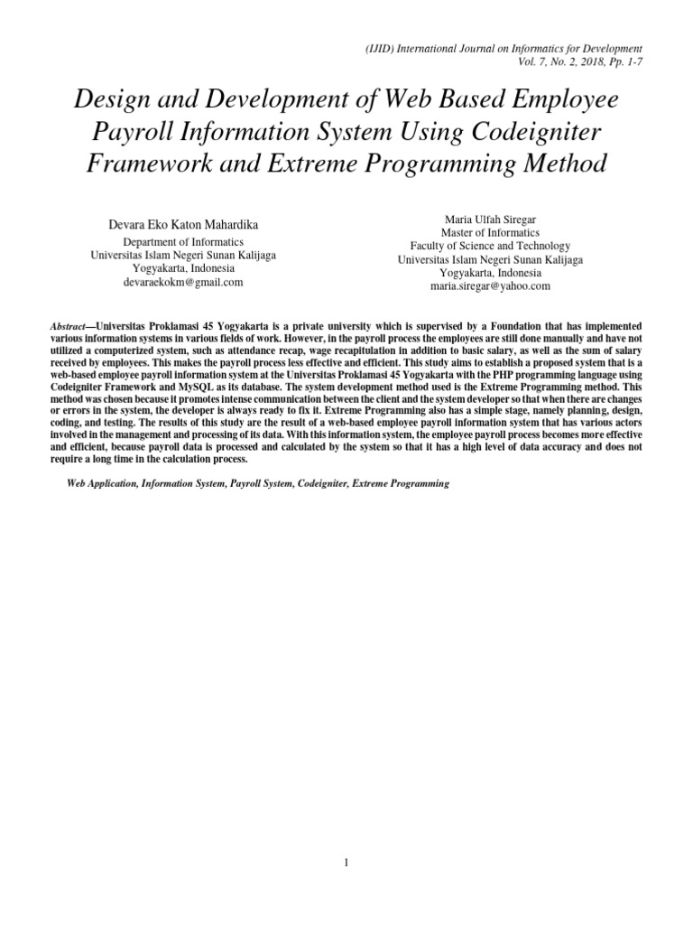 Web-Based Payroll System Development | PDF | Payroll | Salary