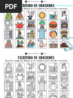 Hojas De Trabajo Para Practicar La Escritura De Oraciones Papel Para