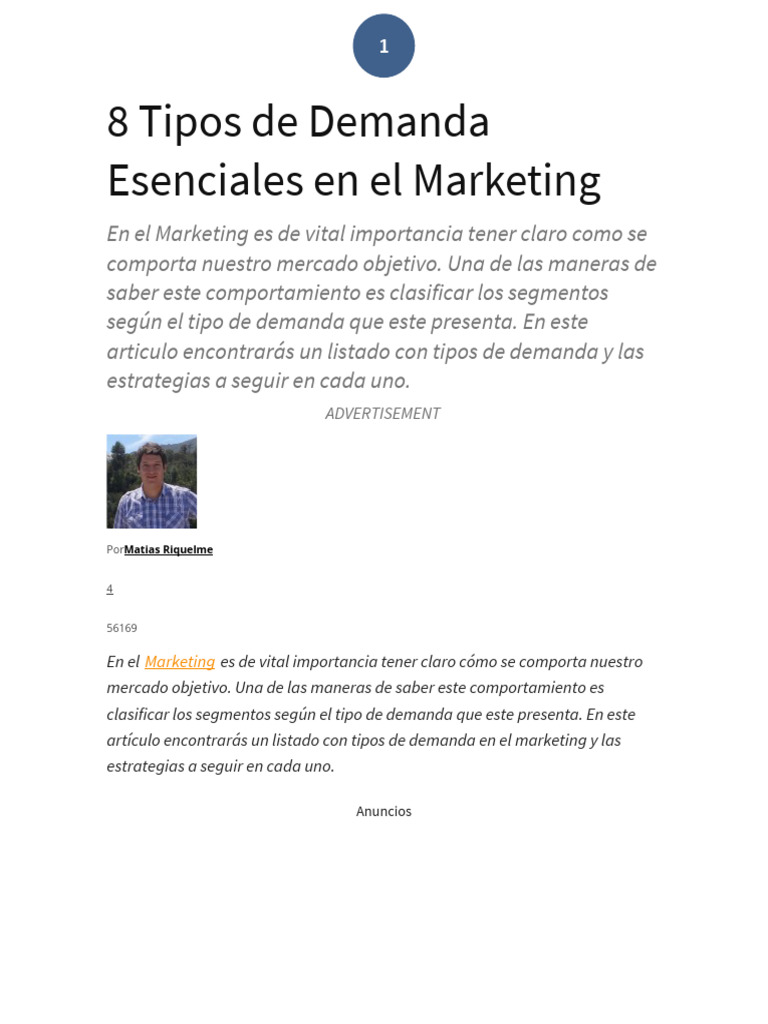 8 Tipos de Demanda Esenciales en El Marketing | PDF | Marketing ...