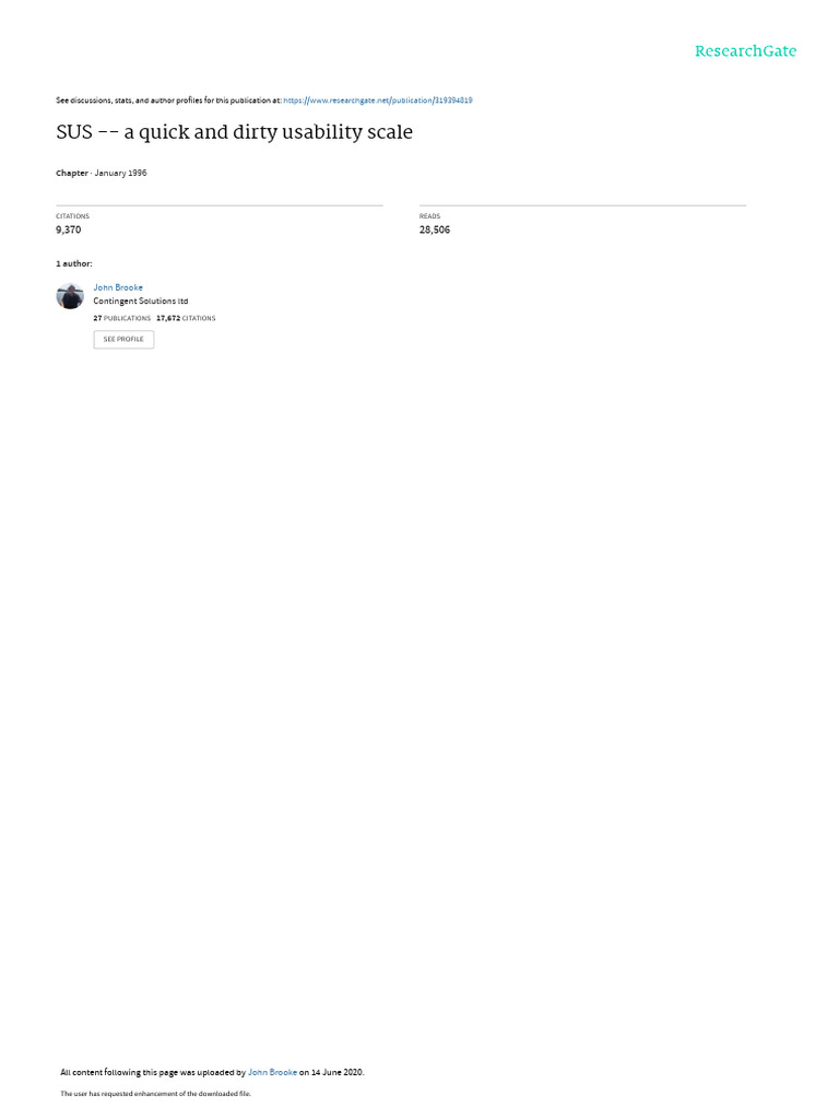 SUSCHAPT | PDF | Usability | Likert Scale