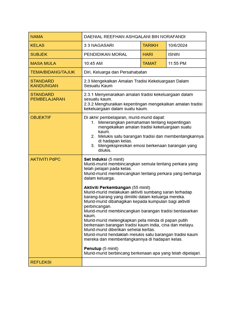 Lesson Plan English | PDF | Reading Comprehension | Cognitive Science