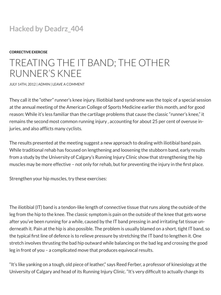 IT Band | PDF | Running | Knee
