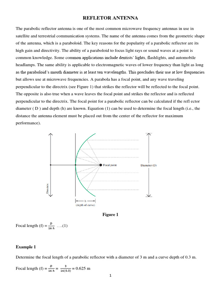 Lecture Five Reflector Antenna | PDF | Antenna (Radio) | Radio Technology