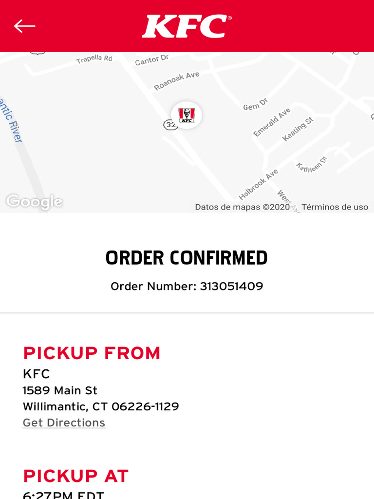 KFC Order Confirmation 2 | PDF