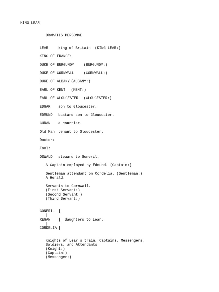 1605 King Lear | PDF | King Lear