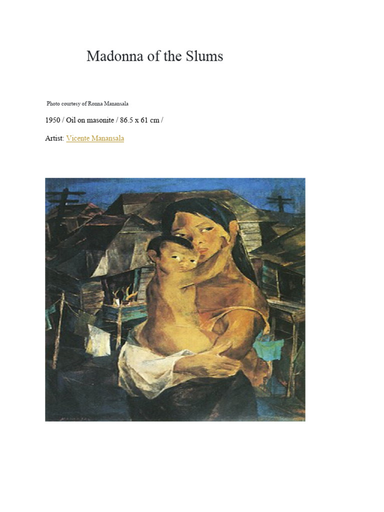 Madonna of The Slums - EXAM.BBL | PDF