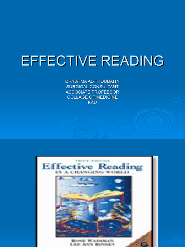 Effective Reading | PDF | Paragraph | Human Communication