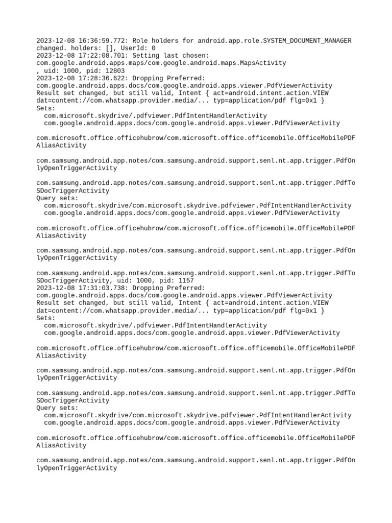 Pm Debug Info Pdf Android Operating System Mobile App 