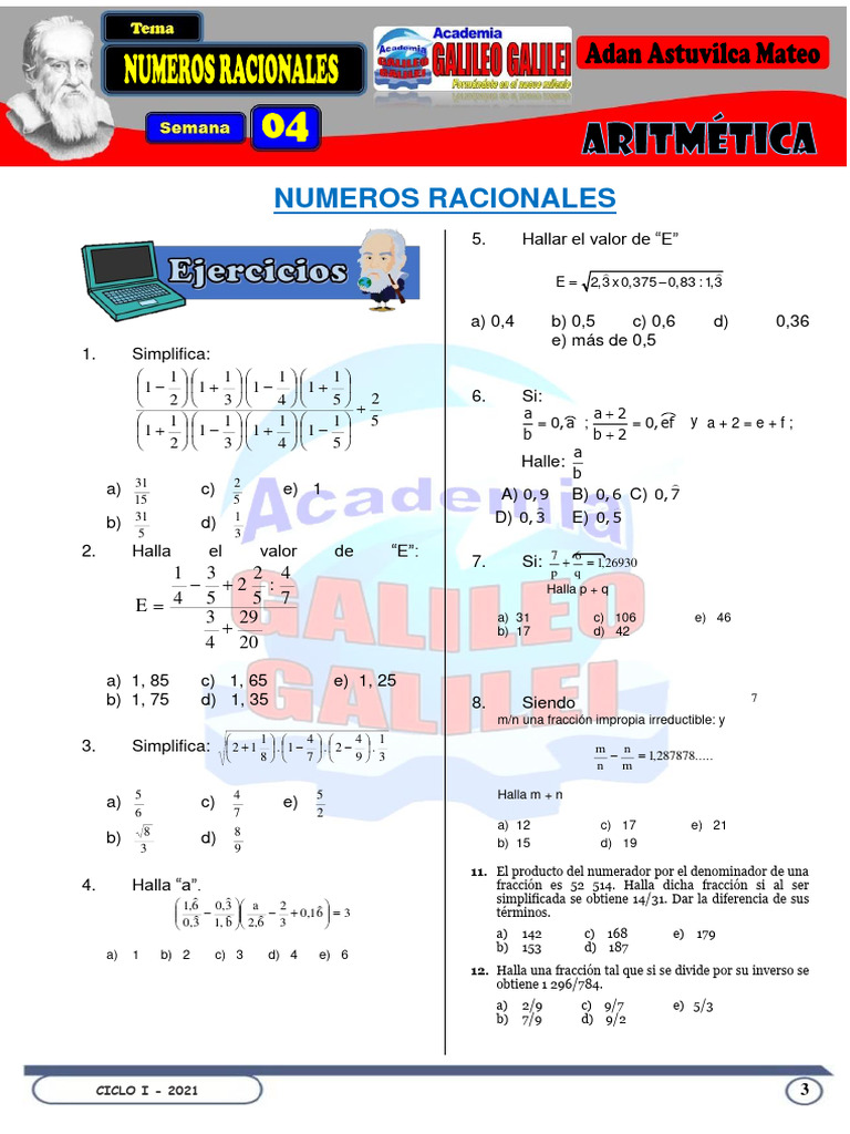 Aritmetica Iv | Descargar gratis PDF | Matemática Elemental | Notación ...