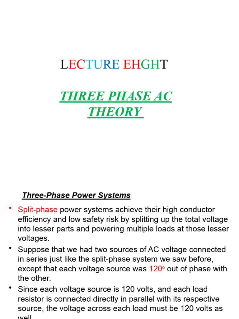 Three-Phase AC Power System Overview | PDF | Electric Generator ...