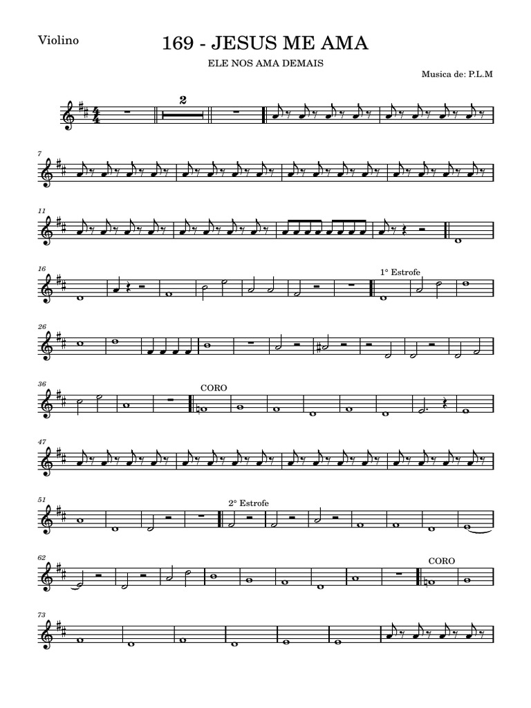 169 - Jesus Me Ama-Violino | PDF
